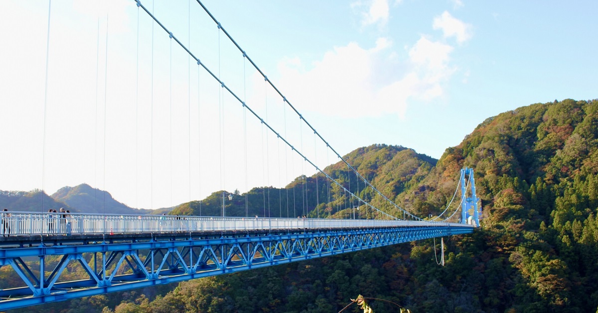 A thrilling touring experience at the “Ryujin Great Suspension Bridge ...